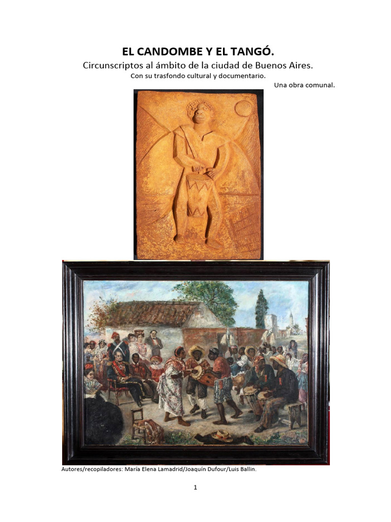 El Candombe y El Tangó Últ | PDF | Musica Tango