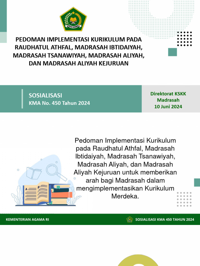 #Sosialisasi KMA 450 Tahun 2024 | PDF