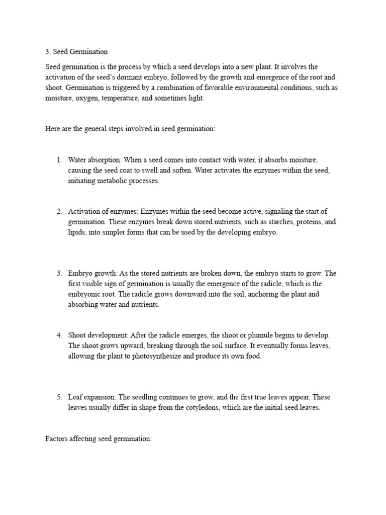 Germination | PDF | Seed | Germination