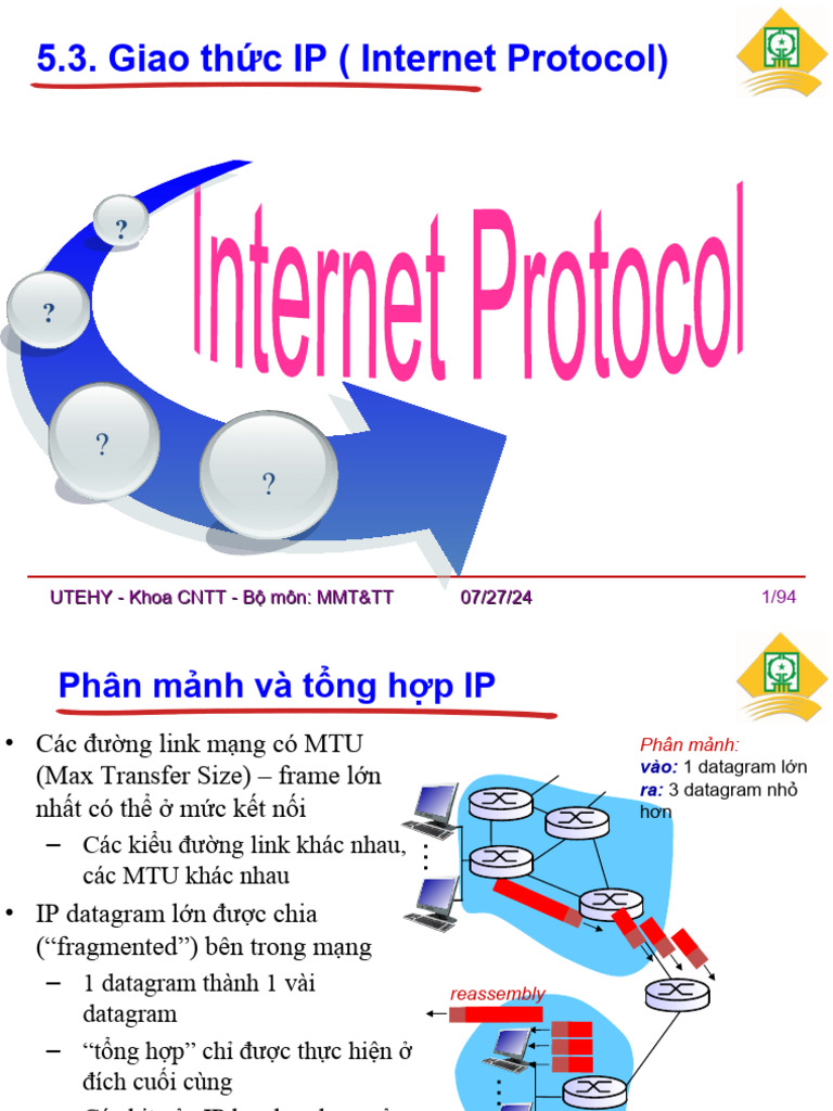 Chuong4 - Bai5.3.4. Ky Thuat Phan Manh Va Hop Manh | PDF | Internet Protocols | Telecommunications