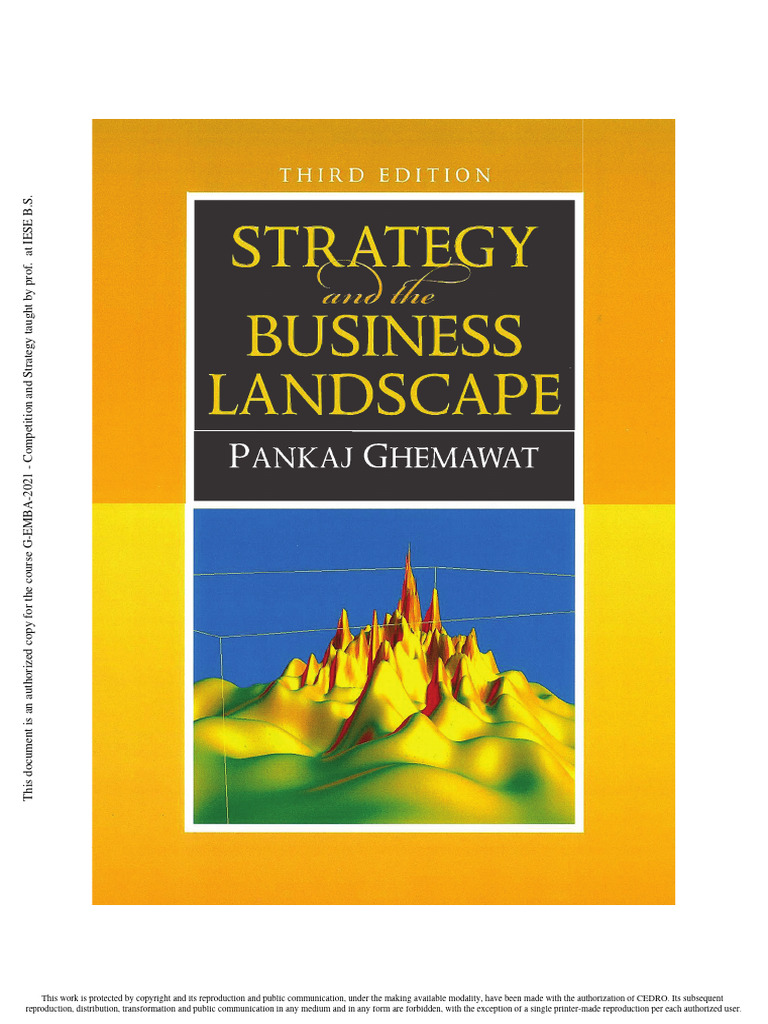 Strategy and The Business Landscape CH 01 The Origins of Strategy | PDF ...
