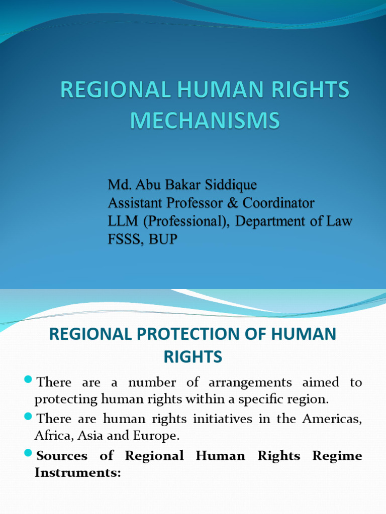 Lecture - 5 - Regional Human Rights System | PDF | European Convention ...