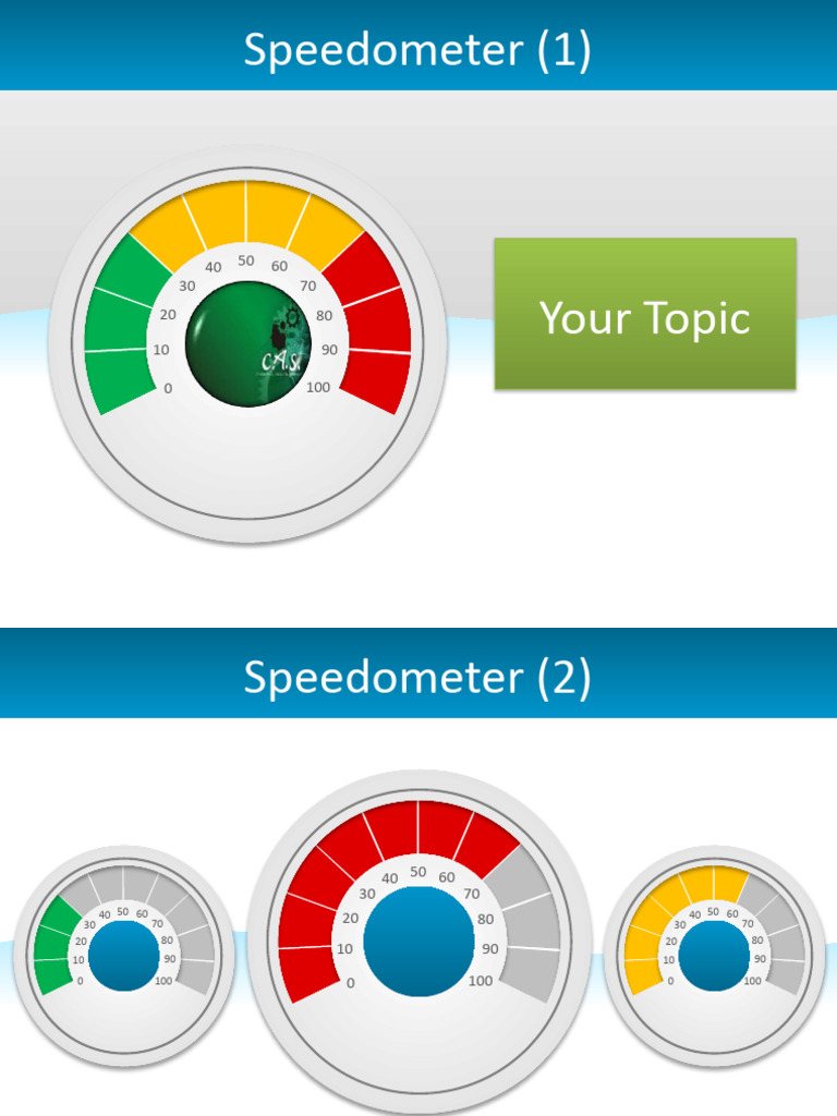 Free PowerPoint Speedometer Template | PDF | Technology & Engineering