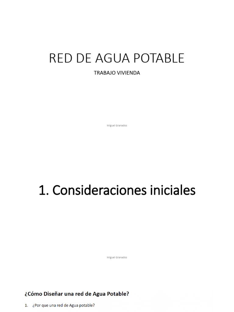 Magp - Red Agua Potable - Trabajo - PPT | PDF | Agua