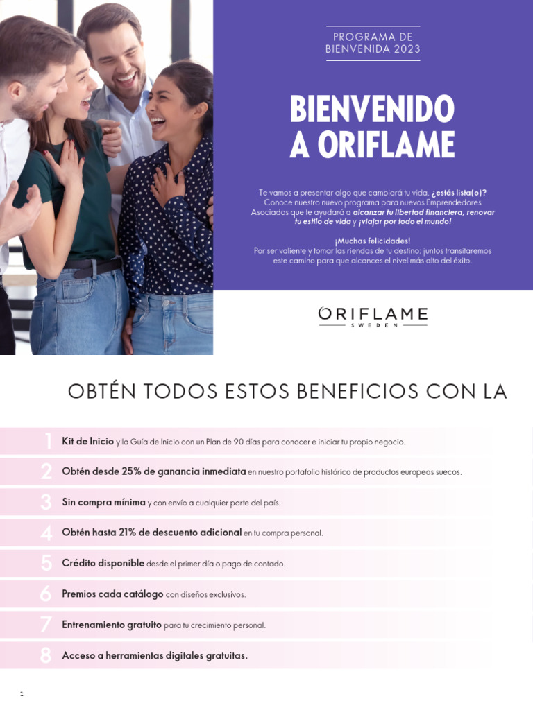 Programa de Bienvenida Oriflame 2023 | PDF | Veganismo | Nutrición