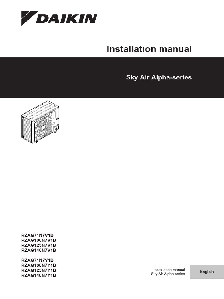 Daikin Sky Air Alpha Installation | PDF