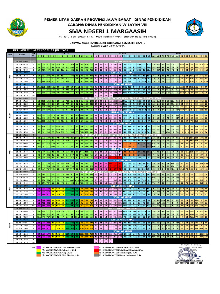Jadwal KBM Ta 2024-2025 | PDF