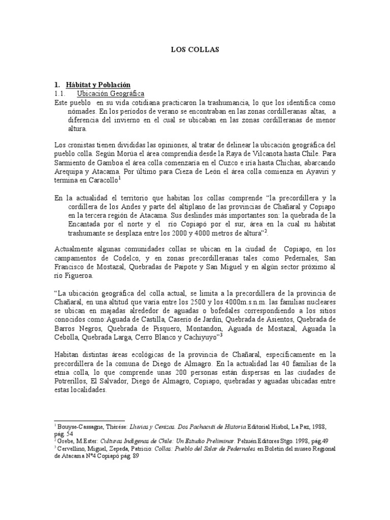Los Collas | PDF | Imperio Inca | Rituales