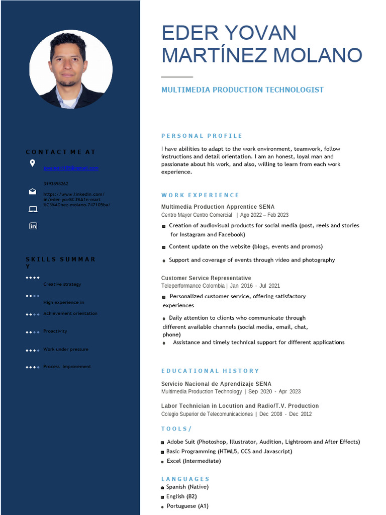 Ejemplo de CV Americano 1 | PDF | Computing | Human Communication