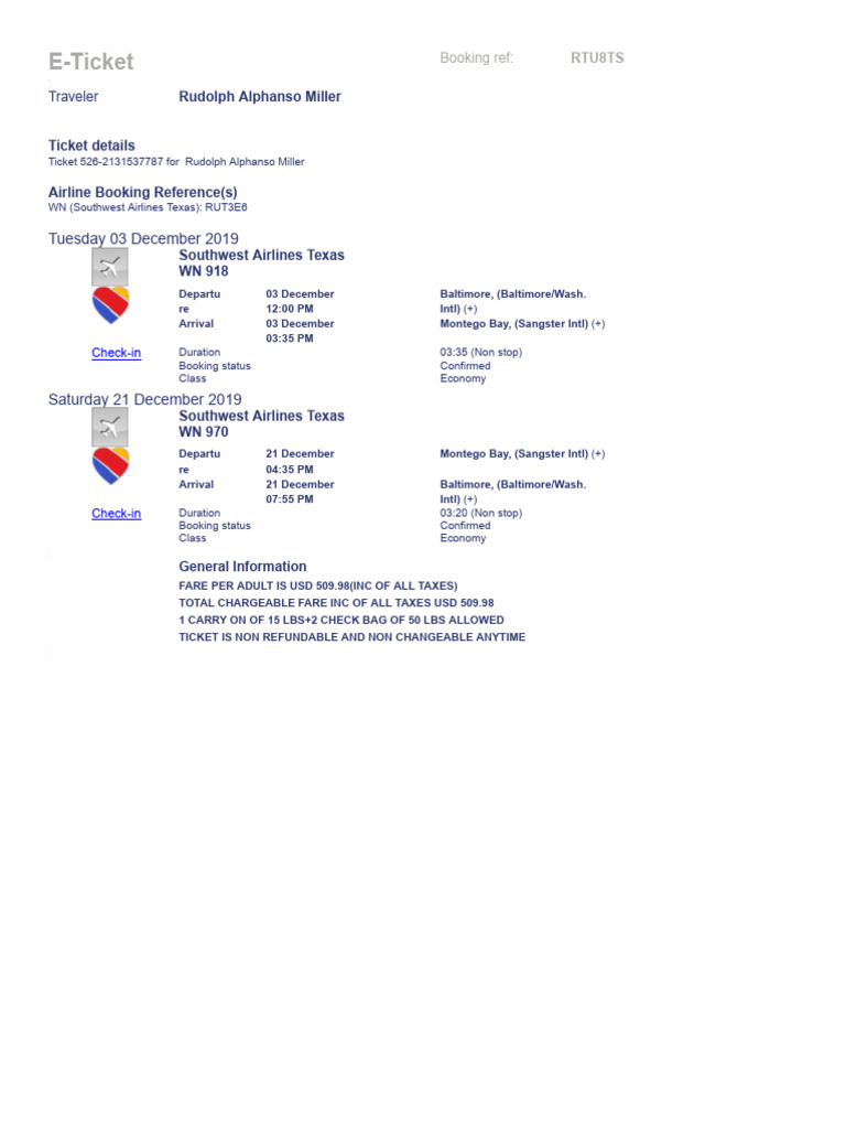 Rtu8ts e Ticket | PDF