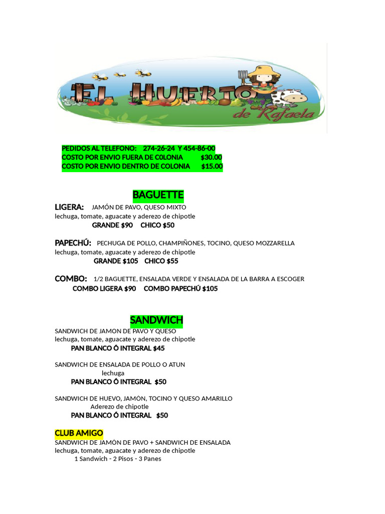 Menu EL HUERTO - 220502 - 091310 - 220504 - 122353 - 220506 - 082359 ...