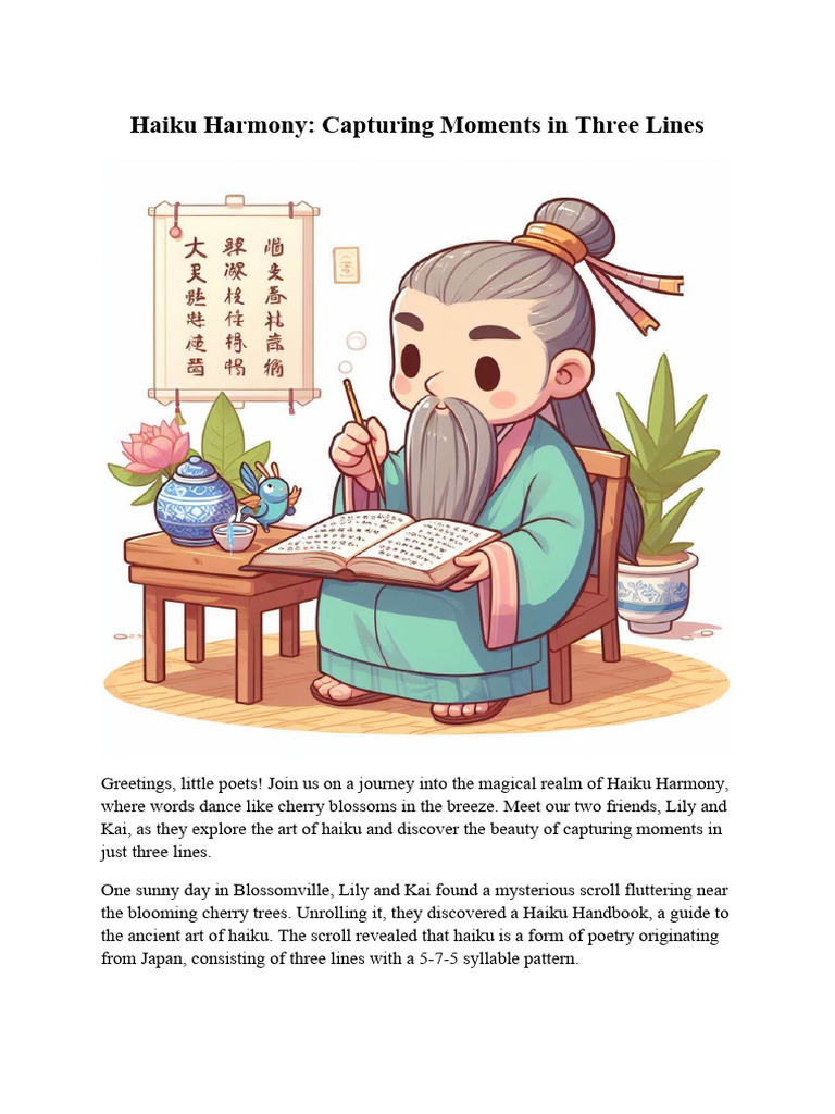 Haiku Harmony - Capturing Moments in Three Lines | PDF | Haiku Haiku Harmony - Capturing Moments in Three Lines | PDF | Haiku