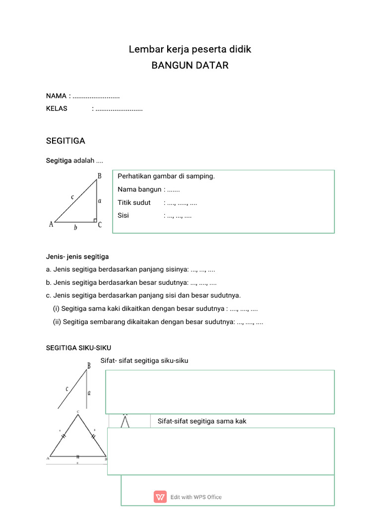 LKPD Bangun Datar | PDF