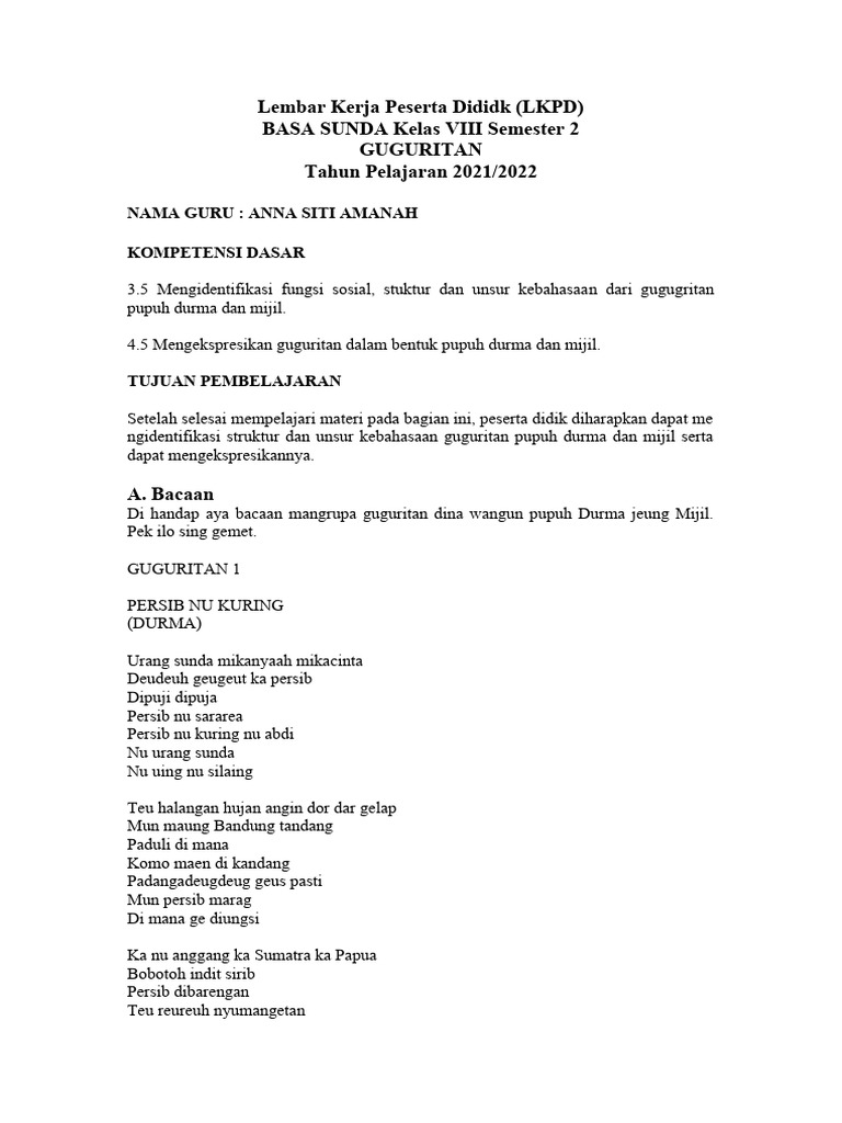LKPD Guguritan | PDF