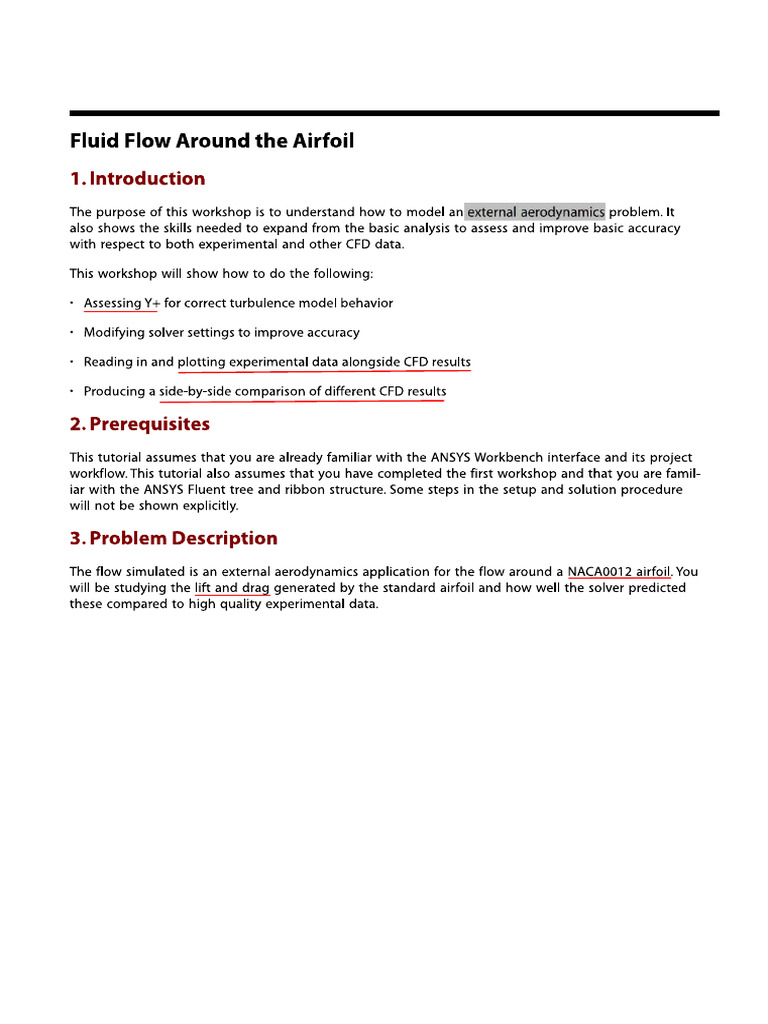 Tutorial4 Fluid Flow Around The Airfoil Annotated | PDF
