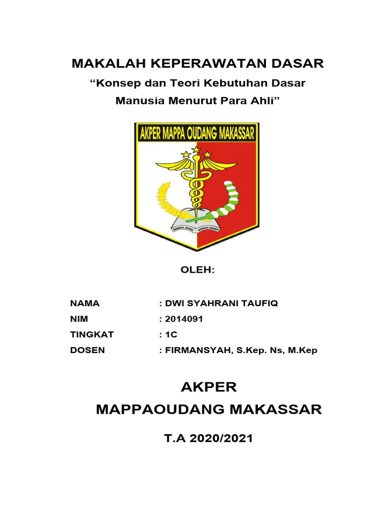 Dwi Syahrani Taufiq - 2014091 - Tugas 1 - Konsep Dan Teori Kebutuhan ...