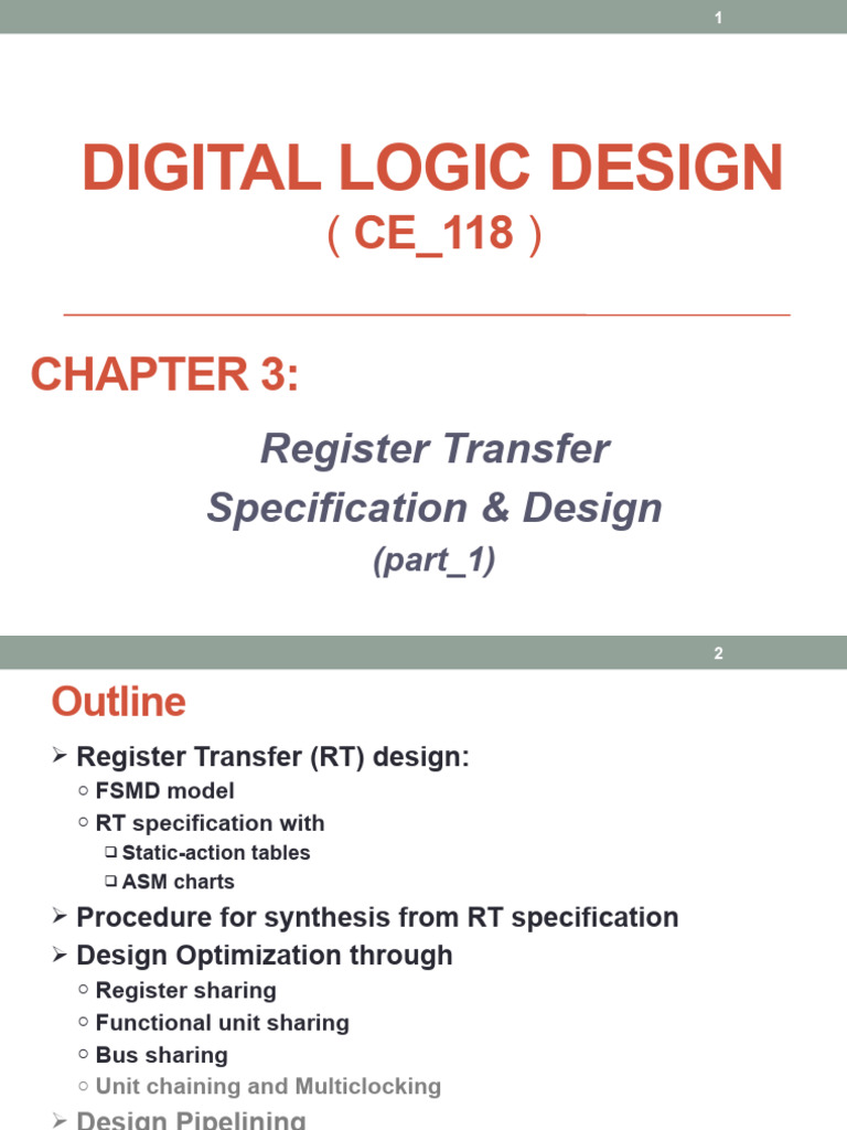 Chapter03 RegisterTransferSpecificationAndDesign Part1 | PDF | Electronics | Computer Science