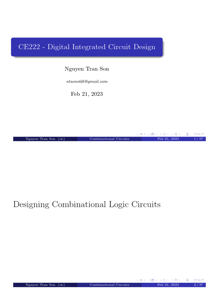 Lecture08 Designing Combinational Logic Circuits Up Pdf Logic Gate