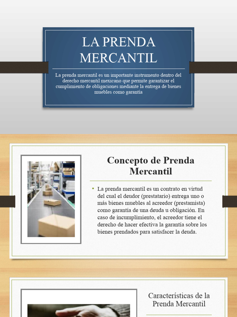 Características y Efectos de la Prenda Mercantil | PDF | Comercio ...