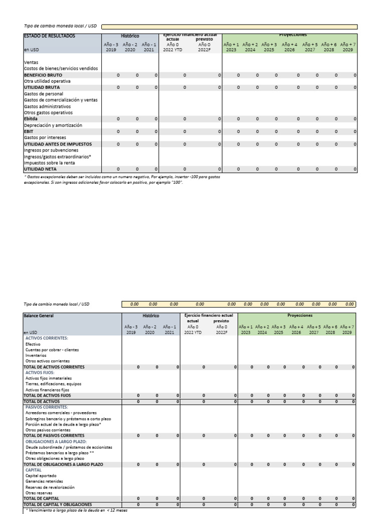CFC-CIIF Balance Sheet Income Statement SPANISH | PDF | Servicios ...