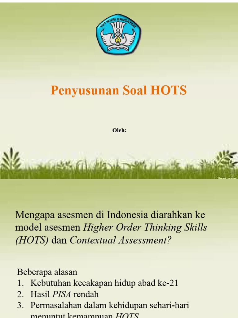 15 PPT Penyusunan Soal HOTS | PDF