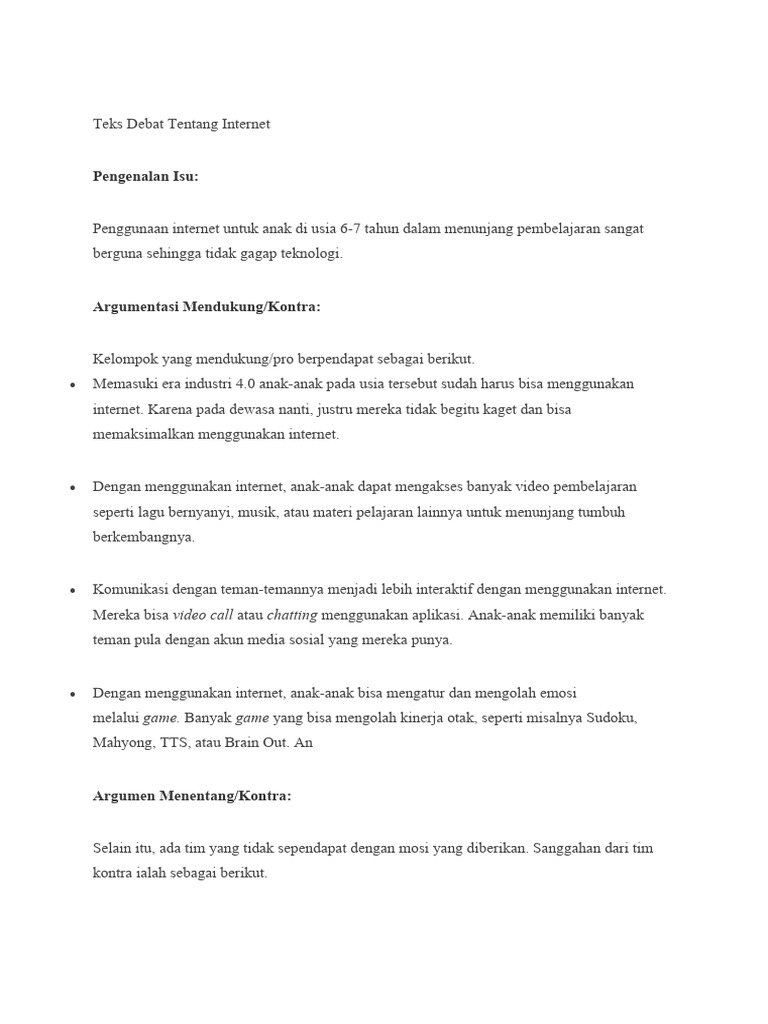 Contoh Tekks Debat Vbahasa Arab | PDF