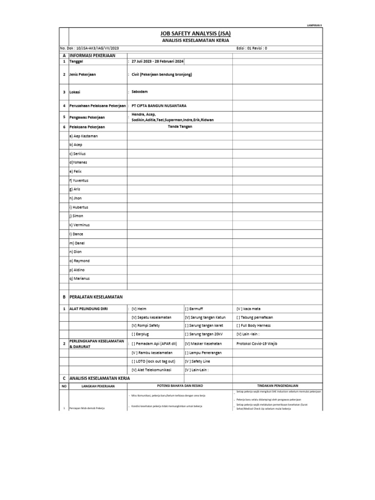 JSA Bendung Bronjong | PDF