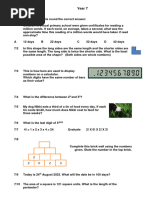 Mathsaurus 2025 Challenge Questions | PDF | Mathematics
