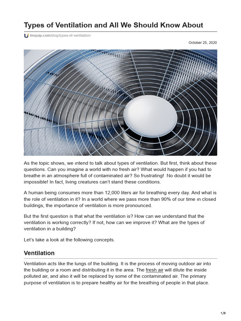 Types of Ventilation Explained | PDF | Ventilation (Architecture ...