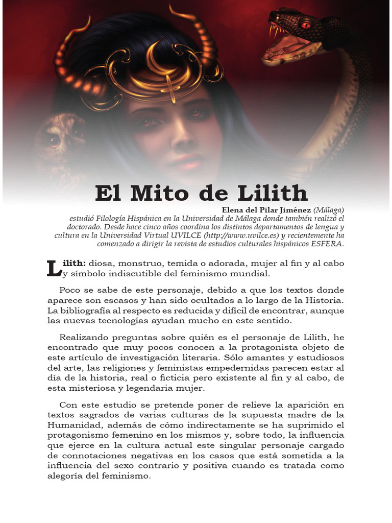 El mito de Lilith | Descargar gratis PDF | Lilith | Adán