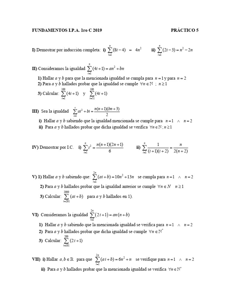 Fundamentos de Inducción Matemática | PDF | Recursividad | Matemáticas