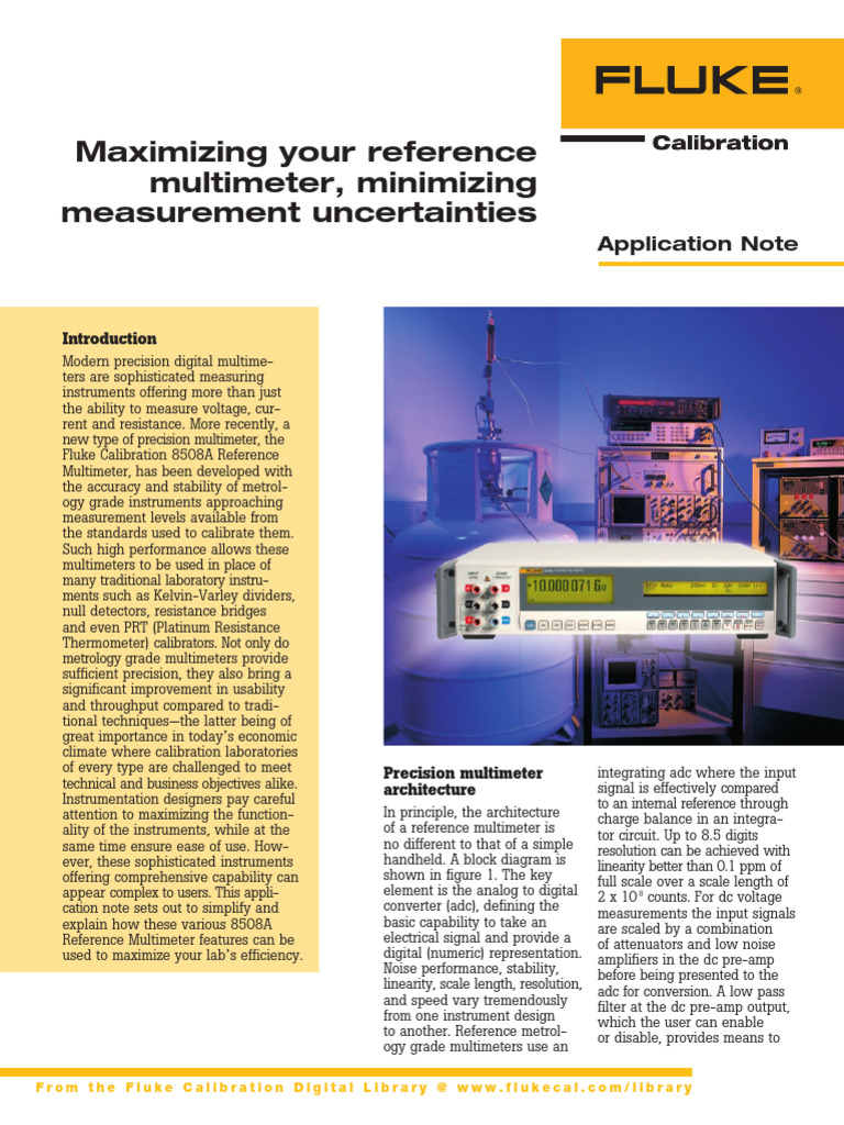 Usos DVM Fluke | PDF | Analog To Digital Converter | Electrical Engineering