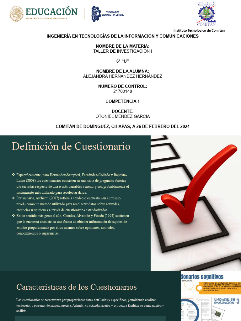 PA3 Presentación | PDF | Metodología de encuesta | Cuestionario