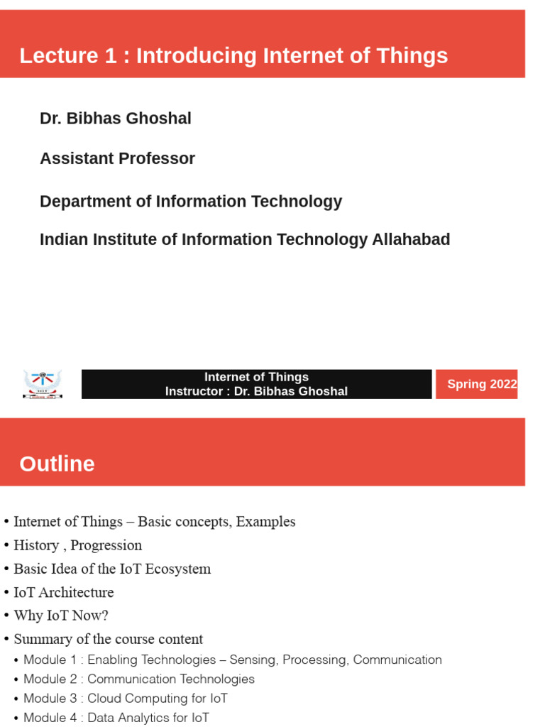 Lecture1 Intro | PDF | Internet Of Things | Cloud Computing
