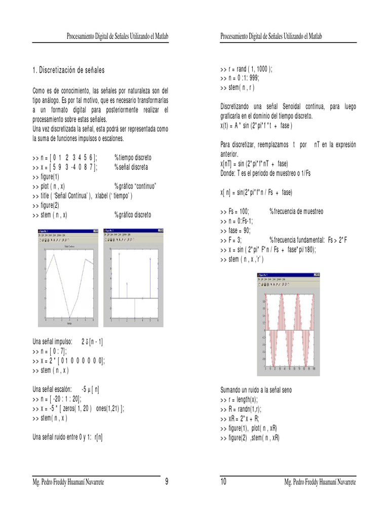 Manual PDS | PDF | Transformada rápida de Fourier | Transformada discreta de Fourier