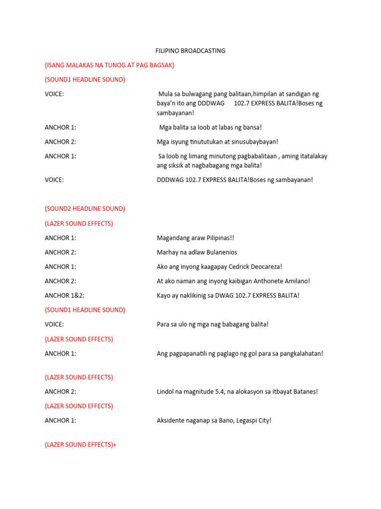 Filipino Broadcasting | PDF