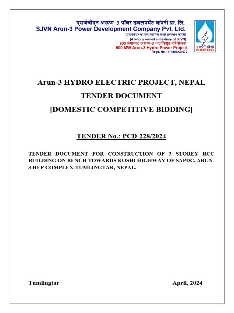 PCD 228 Tender Document Merged Document 660d3b7f4828d | PDF | Joint Venture | Value Added Tax