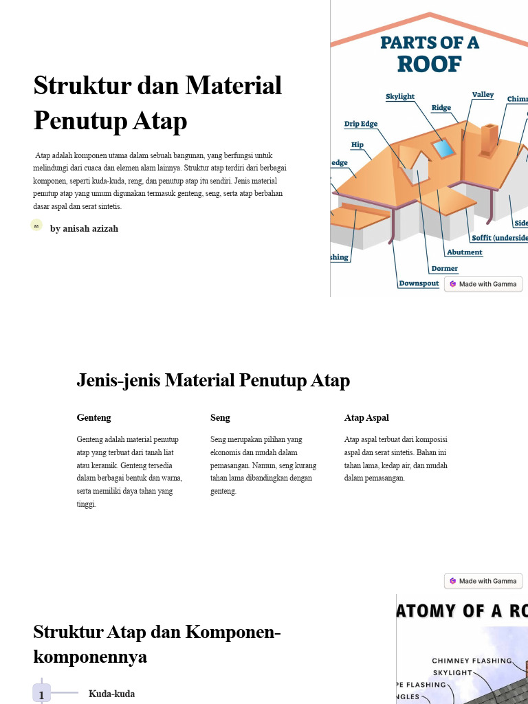 Struktur Dan Material Penutup Atap | PDF | Teknologi & Rekayasa