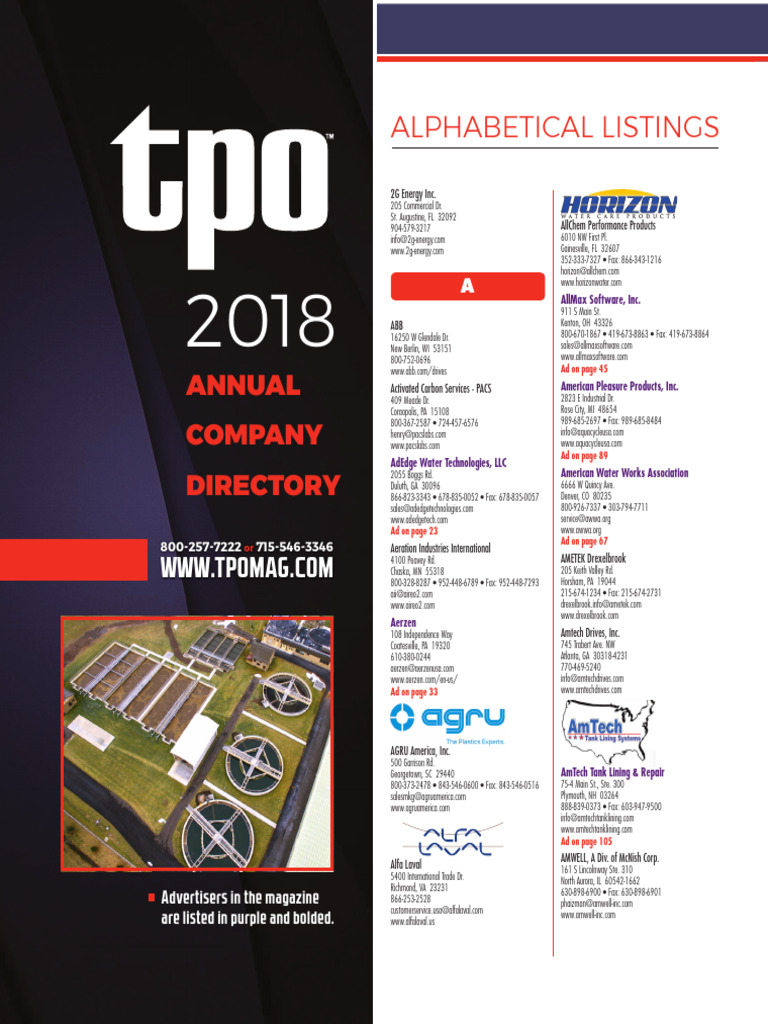 2018 TPO Company Directory | PDF | Companies