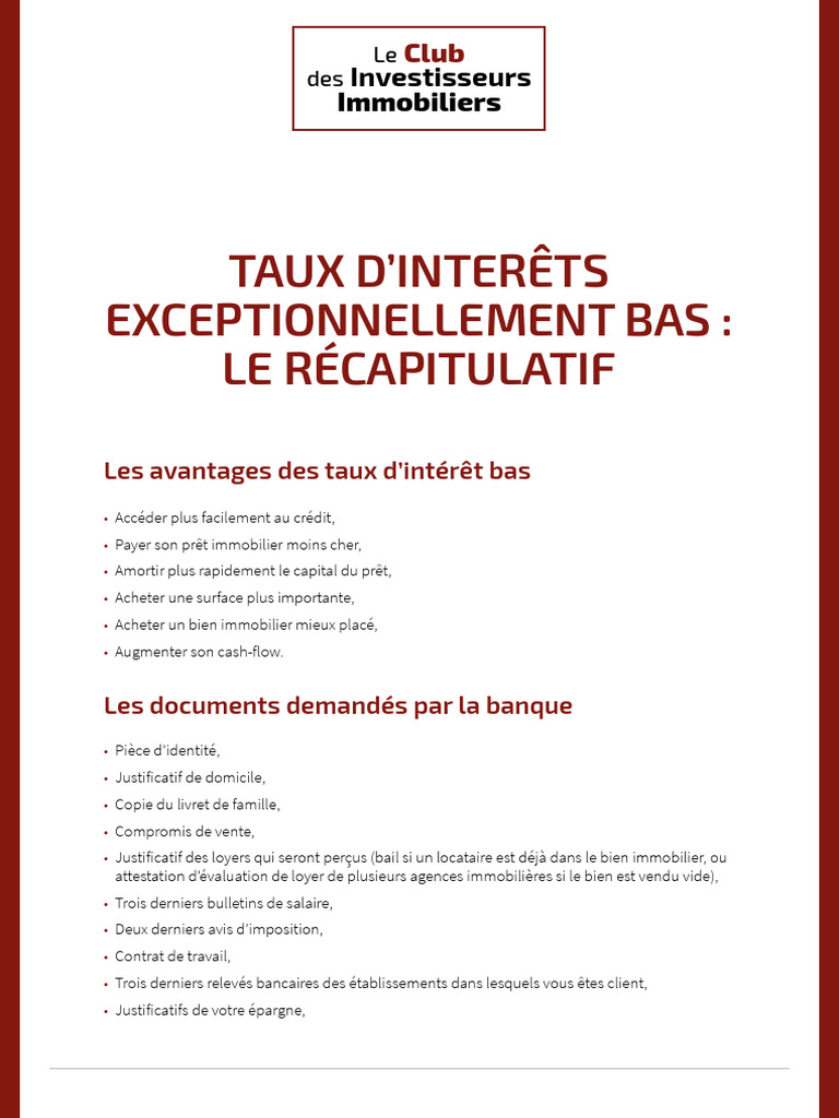 Club-034 Taux Bonus | PDF | Prêts | Crédit