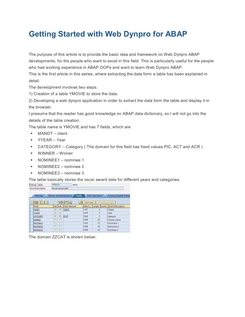 Getting Started With Web Dynpro For Abap Pdf Interface Computing Component Based 7500