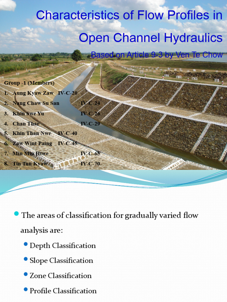 Characteristics of Flow Profiles in Open Channel Hydraulics 3 | PDF | Slope | Continuum Mechanics