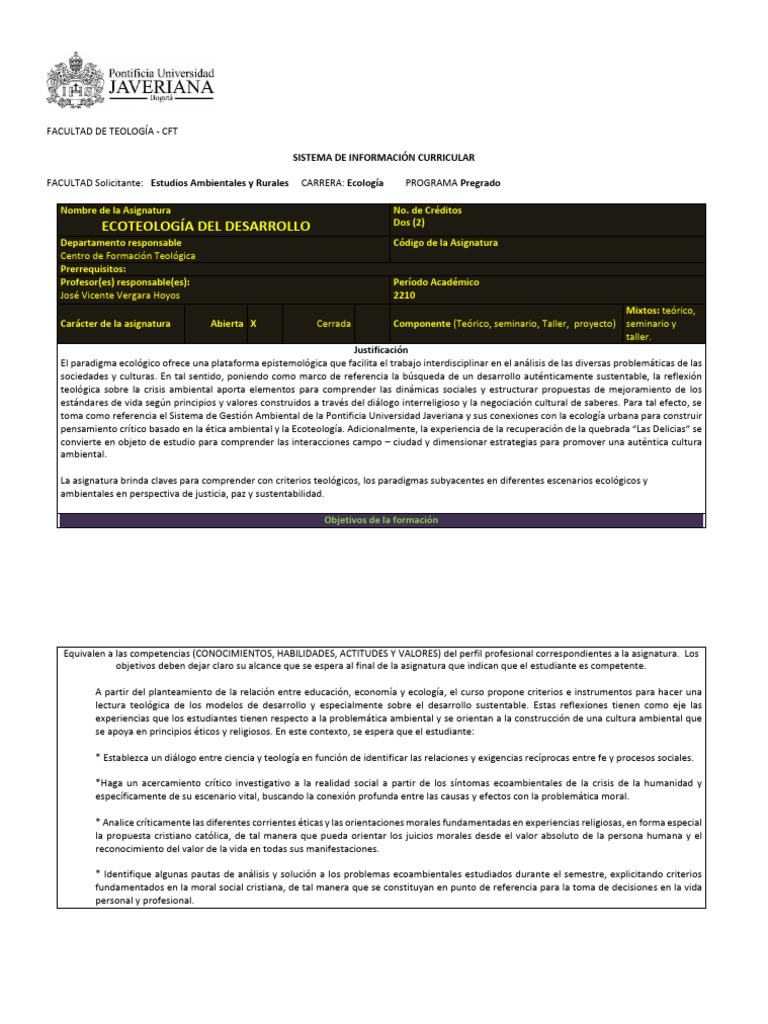 Programa de La Materia | PDF | Sustentabilidad | Toma de decisiones