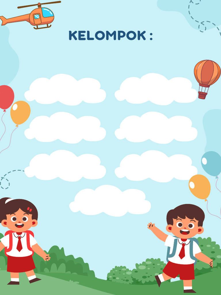 Biru Dan Hijau Ilustrasi Lucu Nama Hari Dalam Seminggu Poster Sekolah | PDF