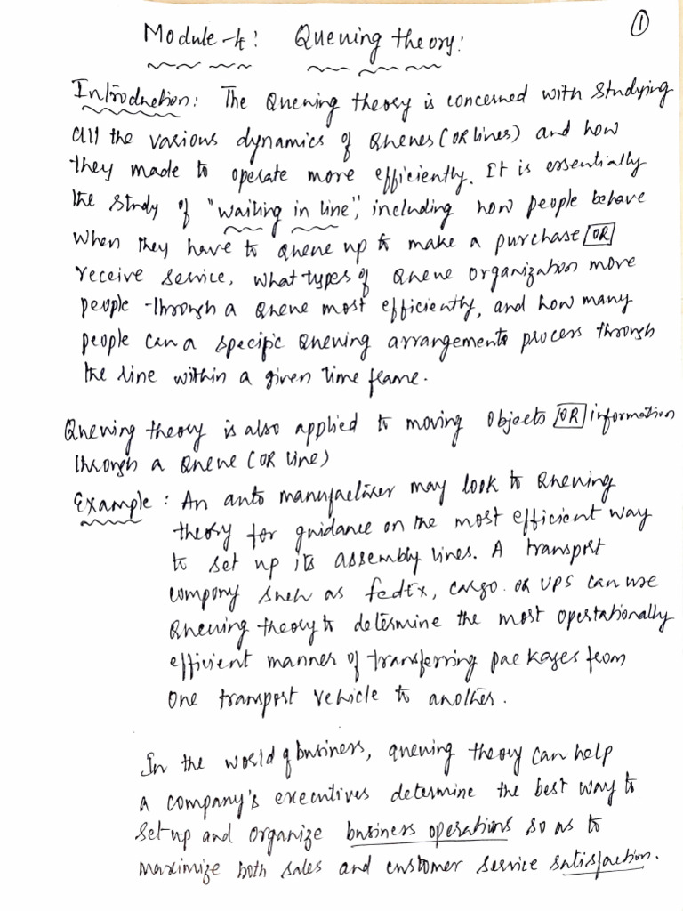 Module 4 Queueing Theory | PDF