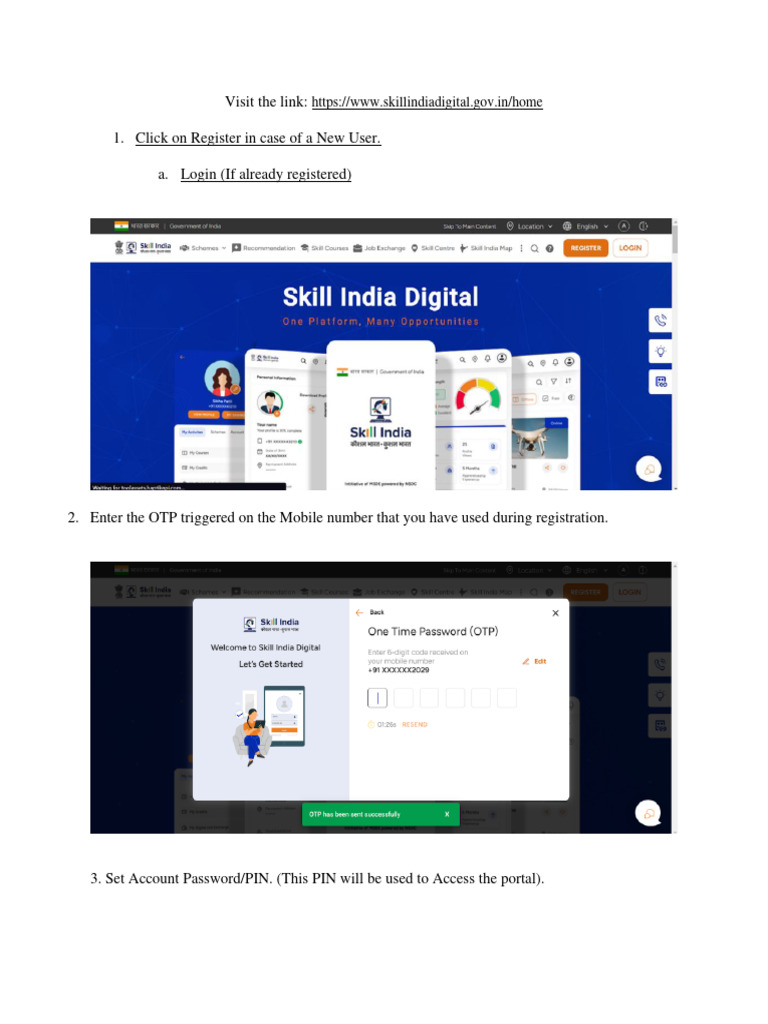 Candidate Registration Enrollment Process Skill India Digital SID | PDF | Software | Access Control