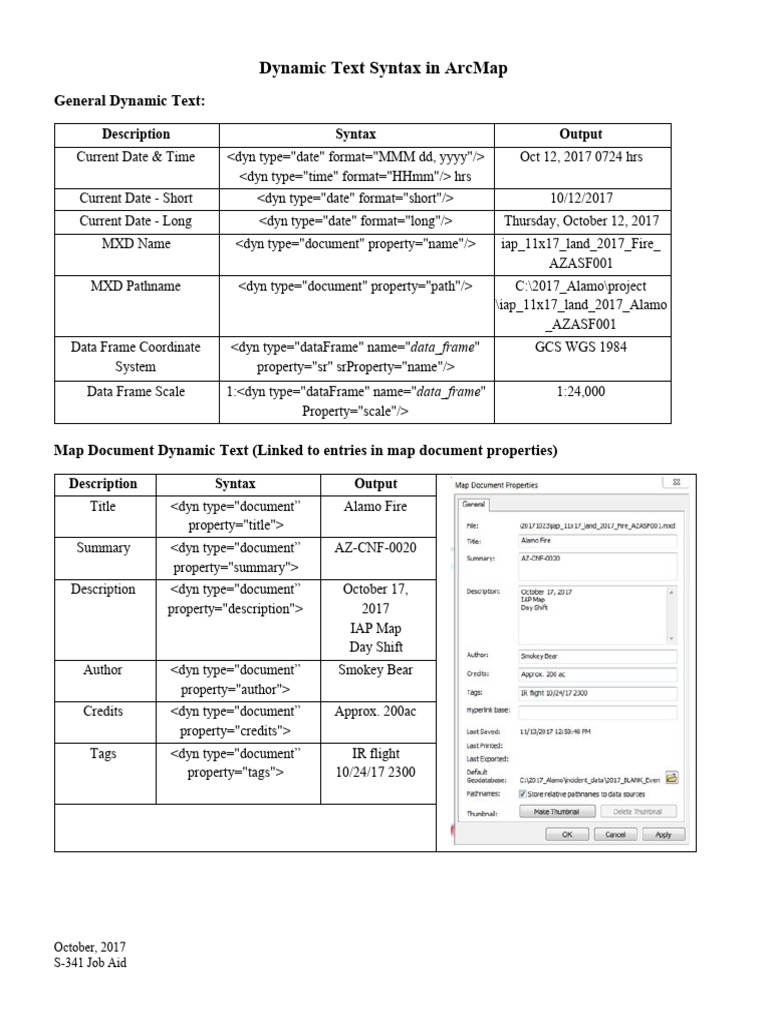 936 1 Dynamic Text Arcmap | PDF | Geographical Technology | Geodesy 936 1 Dynamic Text Arcmap | PDF | Geographical Technology | Geodesy
