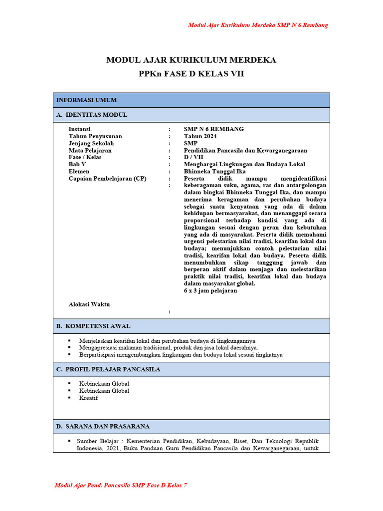 Modul Ajar BAB 5 | PDF