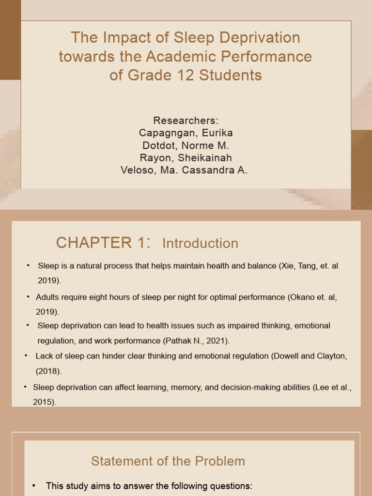 III-presentation Group 8 | PDF | Sleep | Survey Methodology
