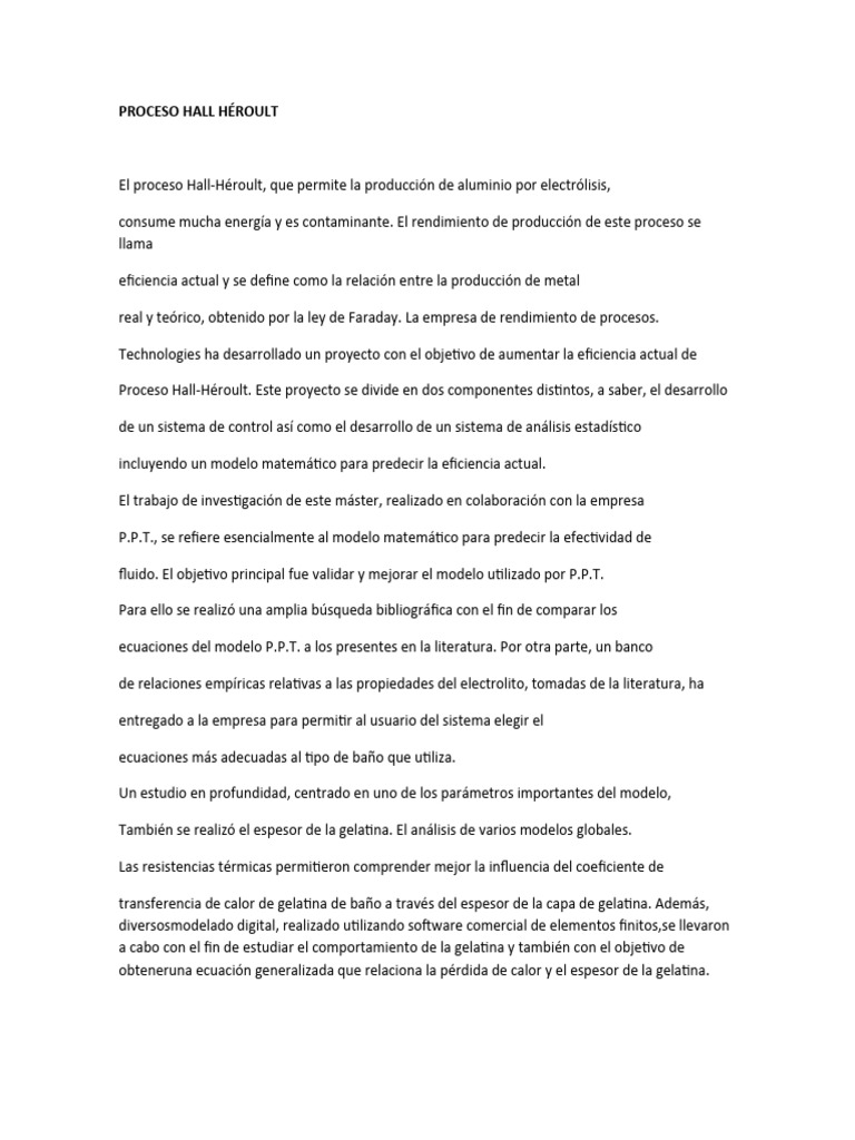 Proceso Hall HÉroult Pdf Enlace Químico Redox